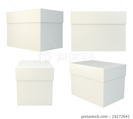 Package set on isolated on white background - Stock Illustration ...