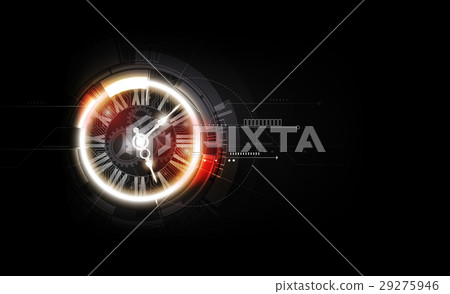 Abstract technology Background, time clock concept - Stock Illustration ...