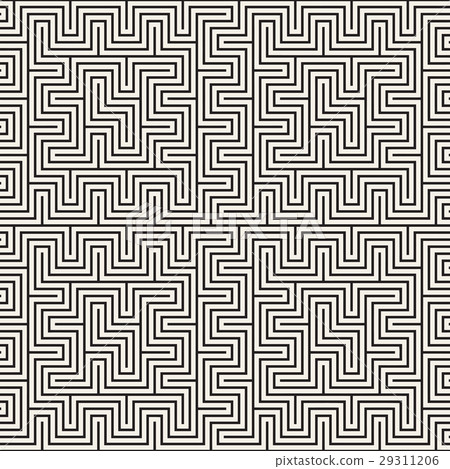 Maze Tangled Lines Contemporary Graphic. Vector - Stock Illustration ...