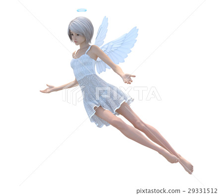 Angel Fairy 3DCG illustration material to pose - Stock Illustration ...