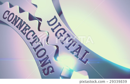 Digital Connections - Message on Mechanism of - Stock Illustration ...