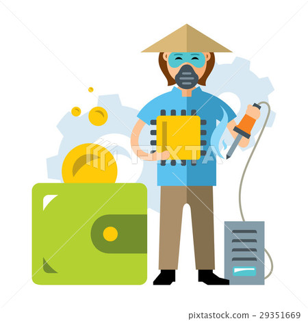 Vector Cheap Asian labor. - Stock Illustration [29351669] - PIXTA