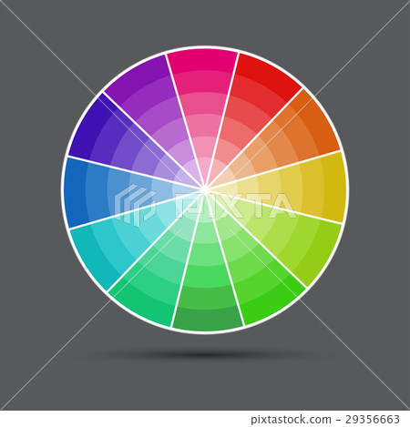 Color round palette on gray background - Stock Illustration [29356663 ...