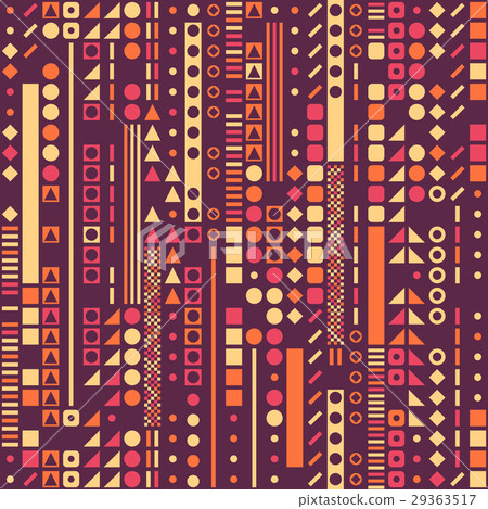 Seamless Circle, Square and Triangle Pattern - Stock Illustration ...