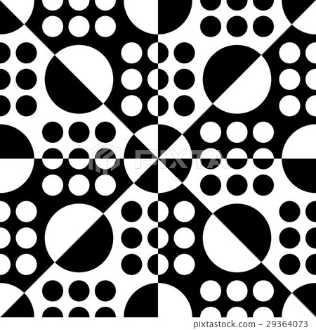 Seamless Circle and Triangle Pattern - Stock Illustration [29364073 ...