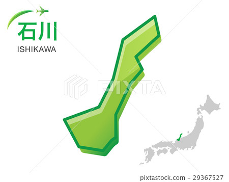 Map of Ishikawa Prefecture: Illustration material - Stock Illustration ...