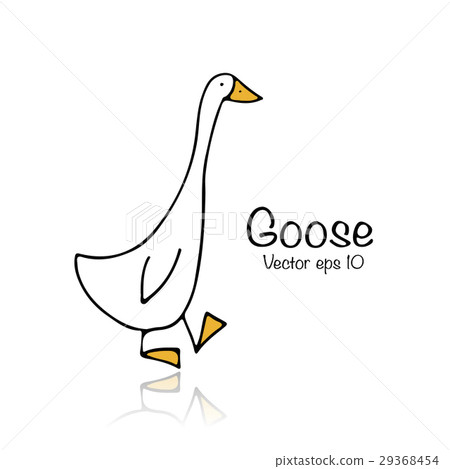 Funny goose, sketch for your design - Stock Illustration [29368454] - PIXTA
