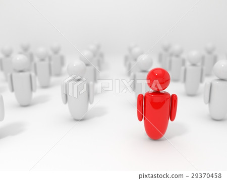 3d illustration of symbolic human figures and - Stock Illustration ...