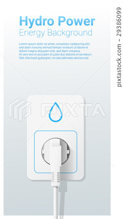 Green energy with hydro power and electric plug - Stock Illustration ...