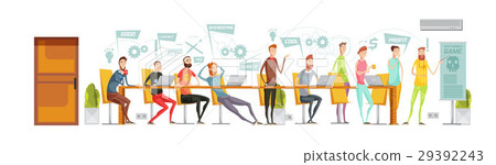 Game Development Meeting Composition - Stock Illustration [29392243 ...