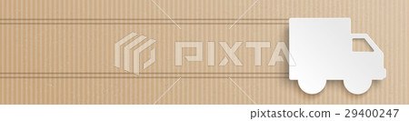 Delivery Van Cardboard Header - Stock Illustration [29400247] - PIXTA