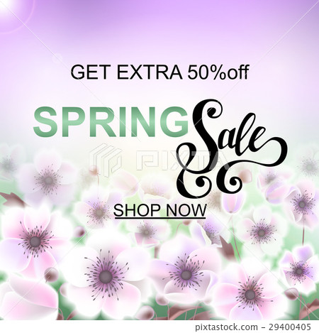 Advertisement about the spring sale - Stock Illustration [29400405] - PIXTA