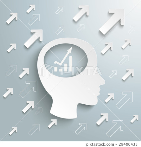 Human Head Brain Arrows Chart Success - Stock Illustration [29400433 ...