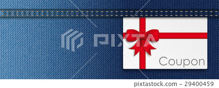 Jeans Header Coupon - Stock Illustration [29400459] - PIXTA