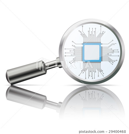 Loupe Mirror Microchip - Stock Illustration [29400468] - PIXTA
