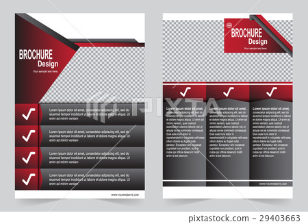 Red and Black Brochure template flyer design - Stock Illustration ...