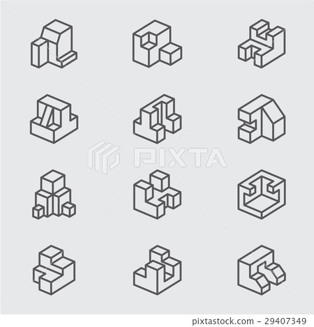 Basic isometric line icon - Stock Illustration [29407349] - PIXTA