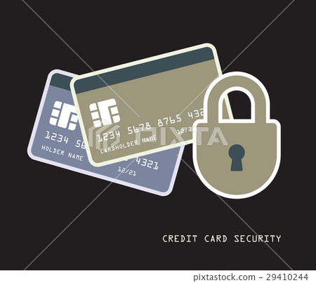 credit card security finacial safety - Stock Illustration [29410244 ...
