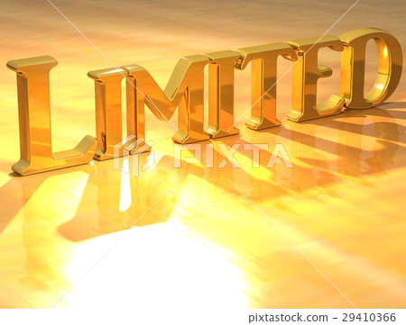 3D Limited Gold Text - Stock Illustration [29410366] - PIXTA