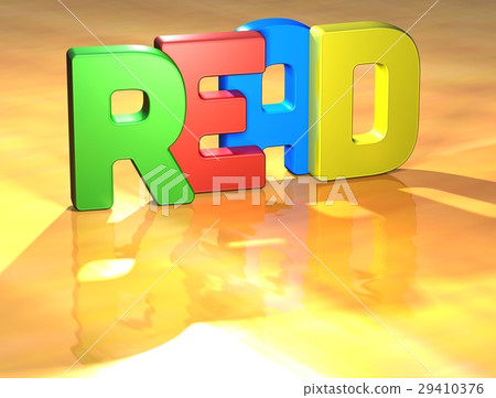 Word Read on yellow background - Stock Illustration [29410376] - PIXTA