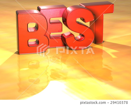 Word Best on yellow background - Stock Illustration [29410378] - PIXTA