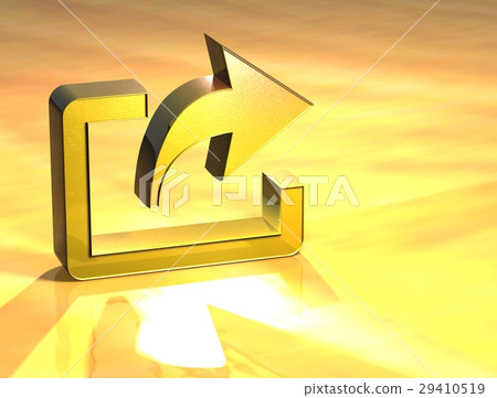 3D Export Gold Sign - Stock Illustration [29410519] - PIXTA