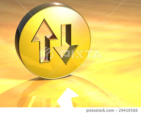3D Traffic Gold Sign - Stock Illustration [29410588] - PIXTA