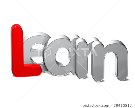3D Word Learn over white background. - Stock Illustration [29410813 ...