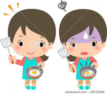 Good cooking, poor cooking image - Stock Illustration [29412604] - PIXTA