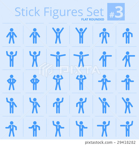 Male stick figures #3. - Stock Illustration [29418282] - PIXTA