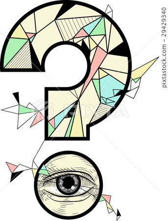 Geometric Shapes Question Mark Eye - Stock Illustration [29429340] - PIXTA