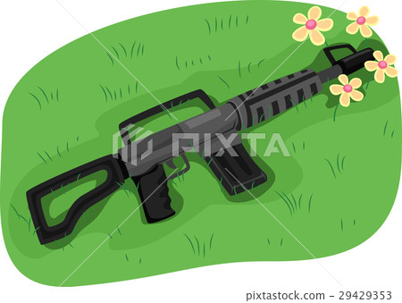 Gun Muzzle Flowers Peace - Stock Illustration [29429353] - PIXTA