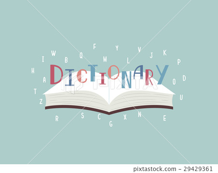 Book Dictionary Lettering - Stock Illustration [29429361] - PIXTA