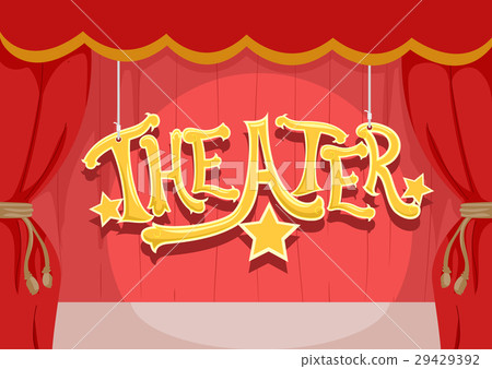 Theater Lettering Stage Spot Light - Stock Illustration [29429392] - PIXTA