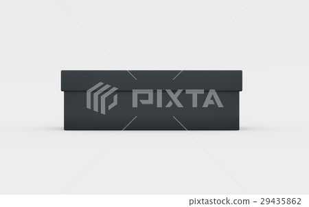 black box side view in grey background - Stock Illustration [29435862 ...