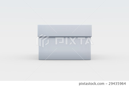 white box front view in grey background - Stock Illustration [29435964 ...
