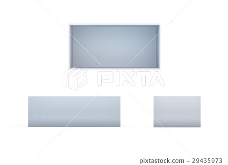 white box three side - Stock Illustration [29435973] - PIXTA