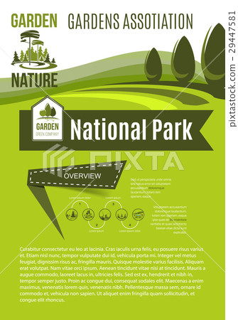 Nature and gardens association vector poster - Stock Illustration ...