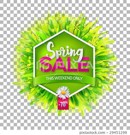 Spring sale label on transparent background - Stock Illustration ...