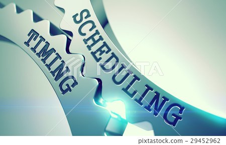 Scheduling Timing - Mechanism of Shiny Metal - Stock Illustration ...