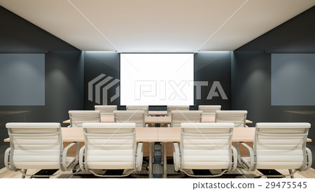Interior of the lecture room , 3D rendering - Stock Illustration ...