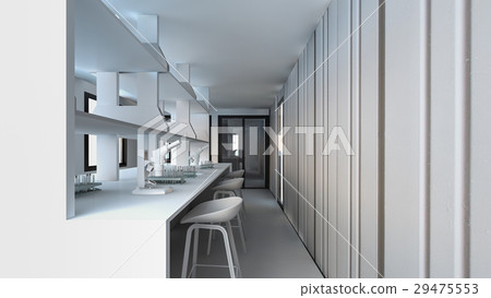 White laboratory / 3D Rendering - Stock Illustration [29475553] - PIXTA