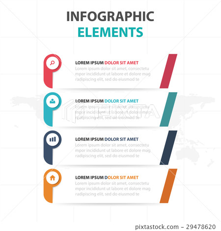 colorful label business Infographics elements - Stock Illustration ...