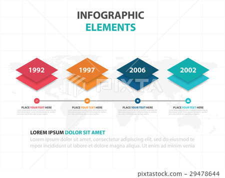colorful square business Infographics elements - Stock Illustration ...