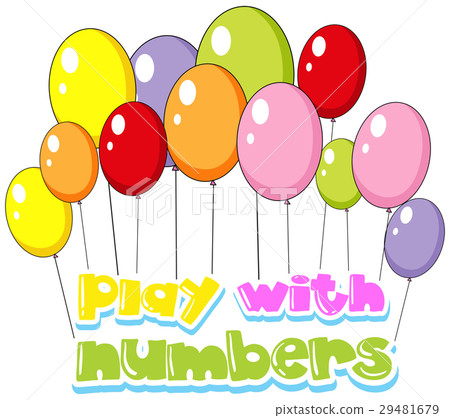 Sign with words and colorful balloons - Stock Illustration [29481679 ...