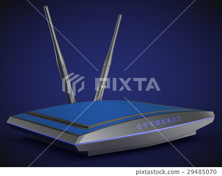 modem with blue light - Stock Illustration [29485070] - PIXTA