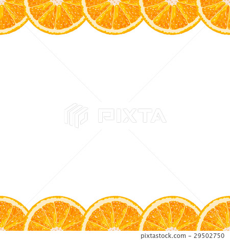 Vector seamless border of orange slice - Stock Illustration [29502750 ...