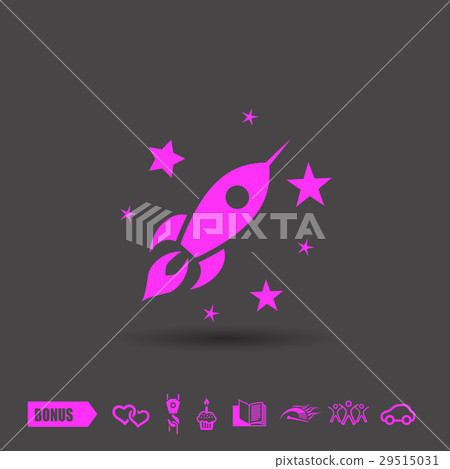 Rocket icon . Magenta neon color-插圖素材 [29515031] - PIXTA圖庫