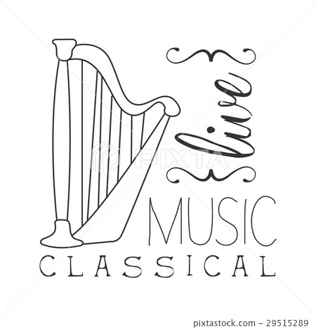 Classical Live Music Concert Black And White - Stock Illustration ...
