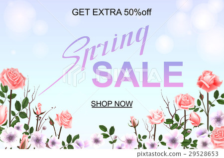 Advertisement about the spring sale - Stock Illustration [29528653] - PIXTA